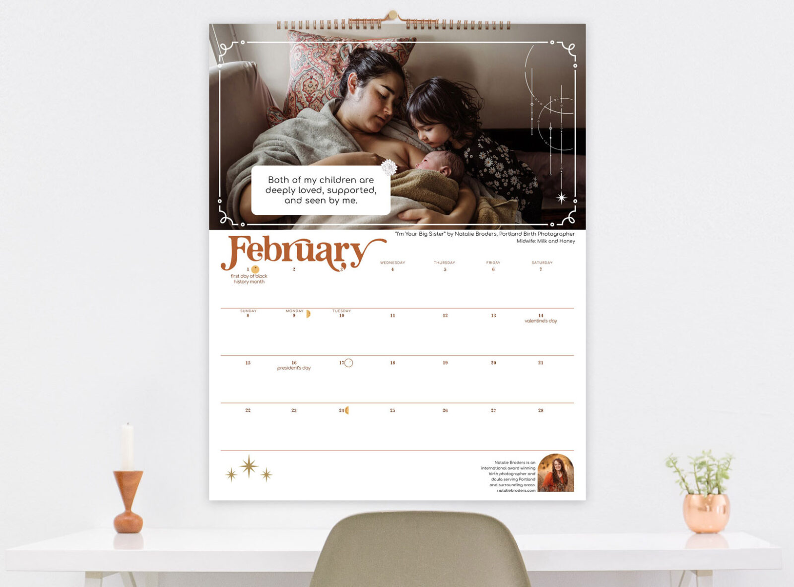 2026 Birth Calendar - Doula gift, midwife gift, nurse gift, OBGYN gift